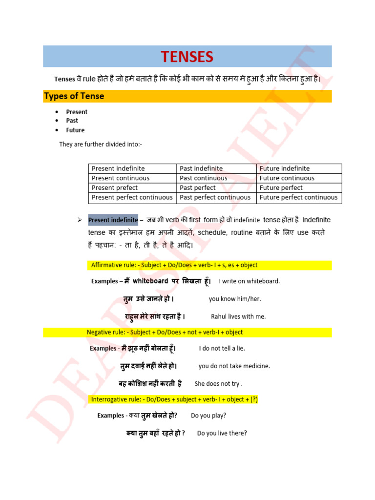 Tenses-1 | PDF | Verb | Grammatical Tense
