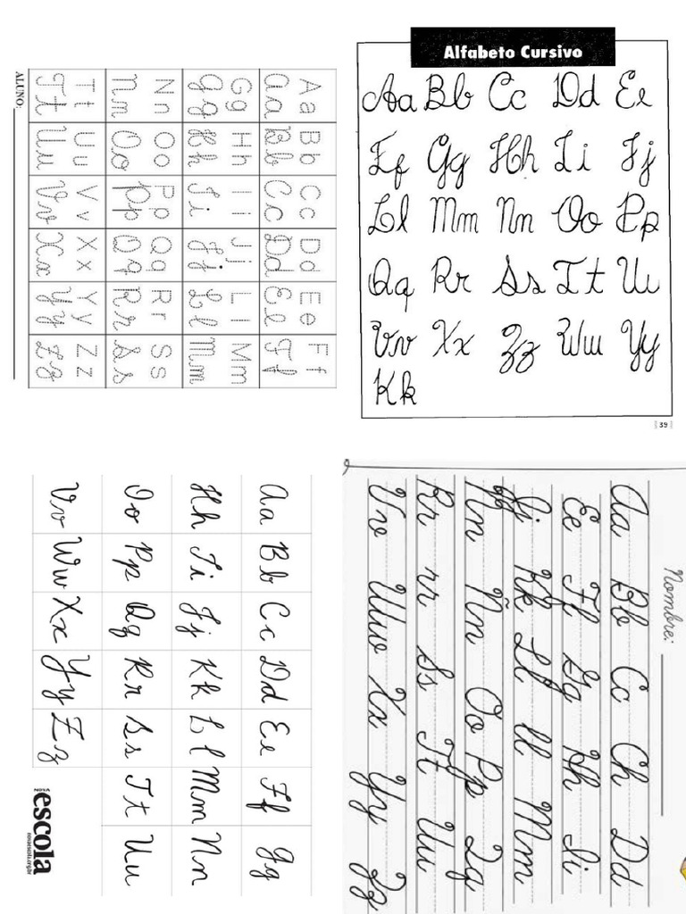 abecedario manuscrita | PDF