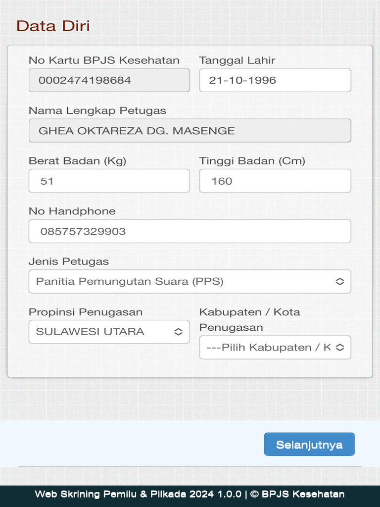 Web Skrining BPJS Kesehatan | PDF