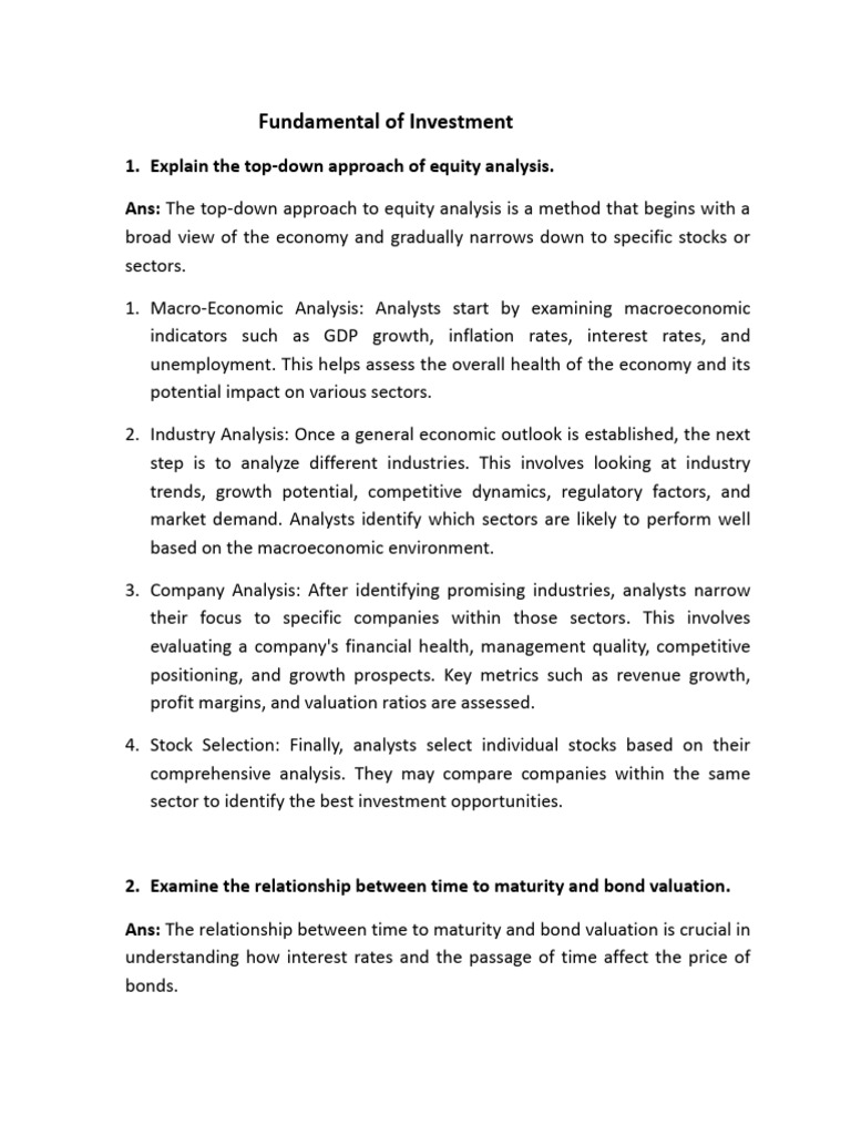 Fundamental of Investment Long Notes | PDF | Financial Risk | Bonds ...