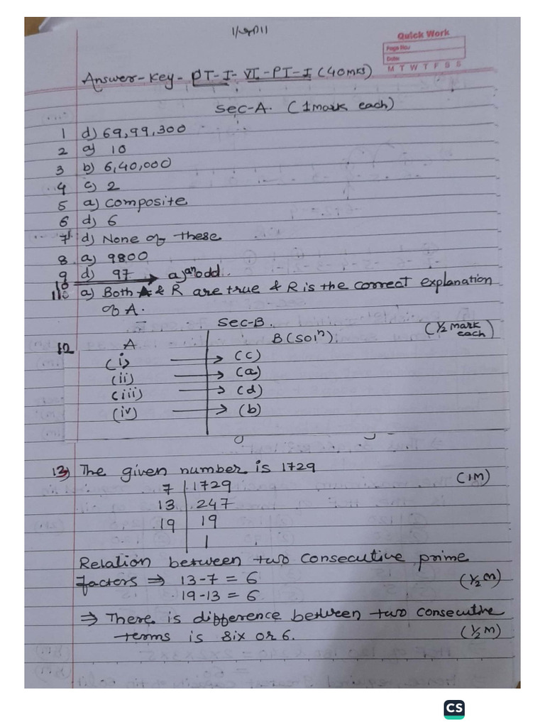MS Grade 6 PT 1 | PDF