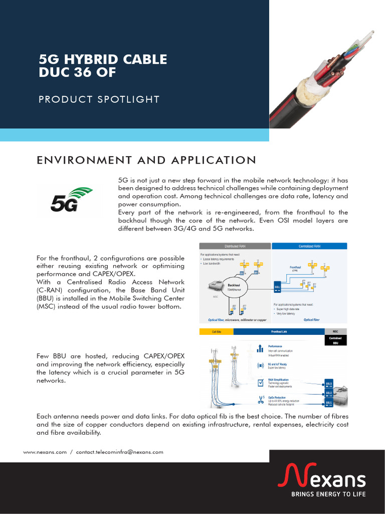 5G Hybrid Cable DUC 36 Overview | PDF | Electronics | Information And ...