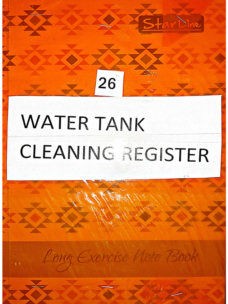 Water Tank Cleaning Register | PDF