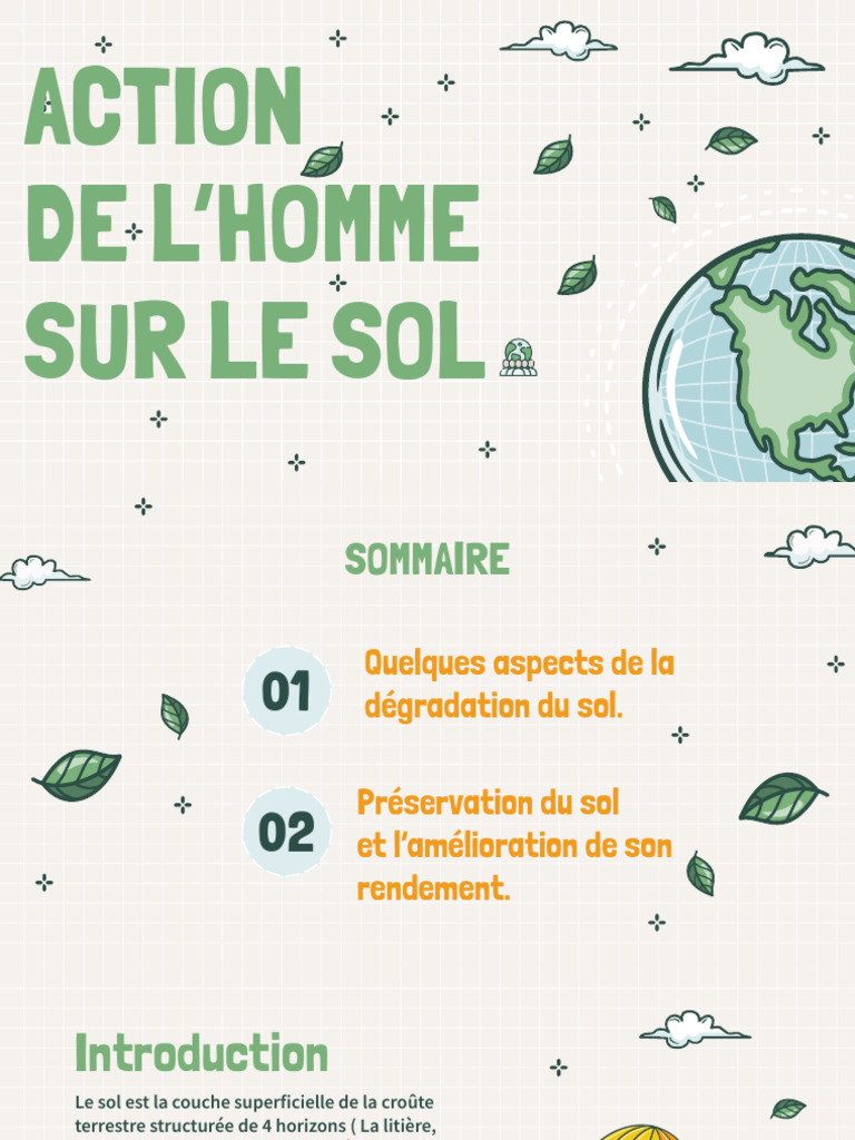 Impact de l'Homme sur le Sol et Solutions | PDF | Sol (pédologie ...