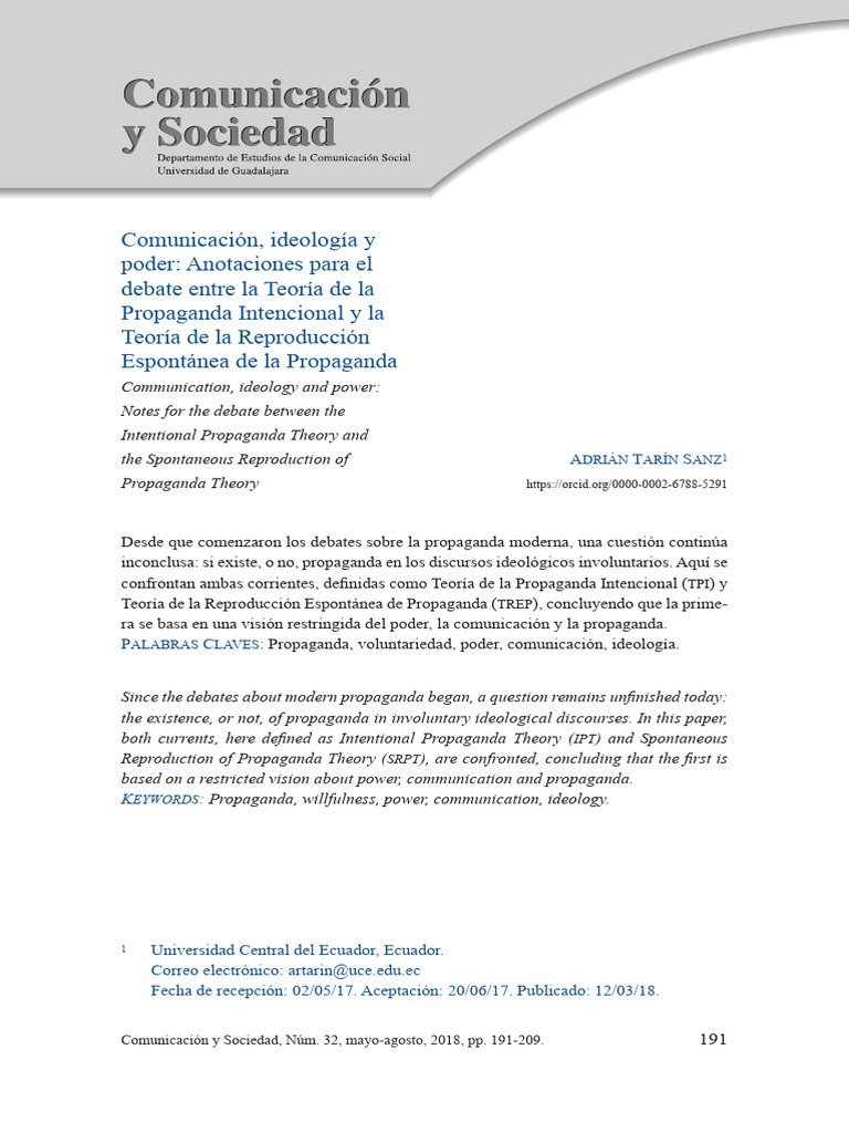 0188-252X-comso-32-191 | PDF | Propaganda | Comunicación