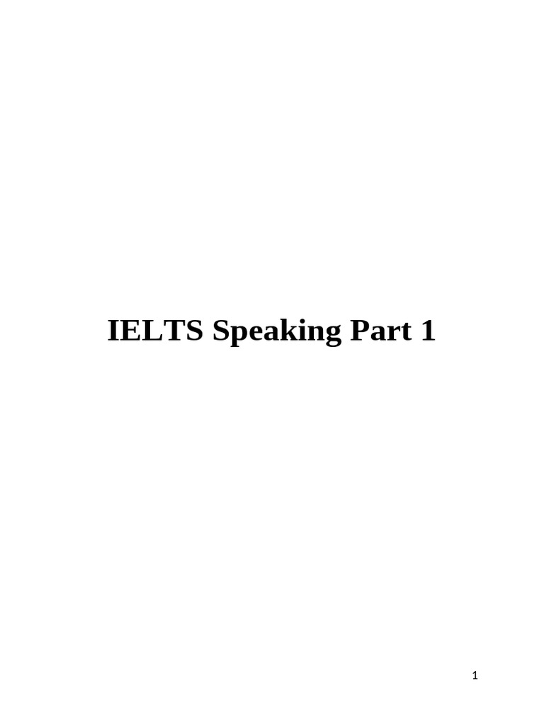 IELTS Speaking booklet | PDF | Advertising | Teachers