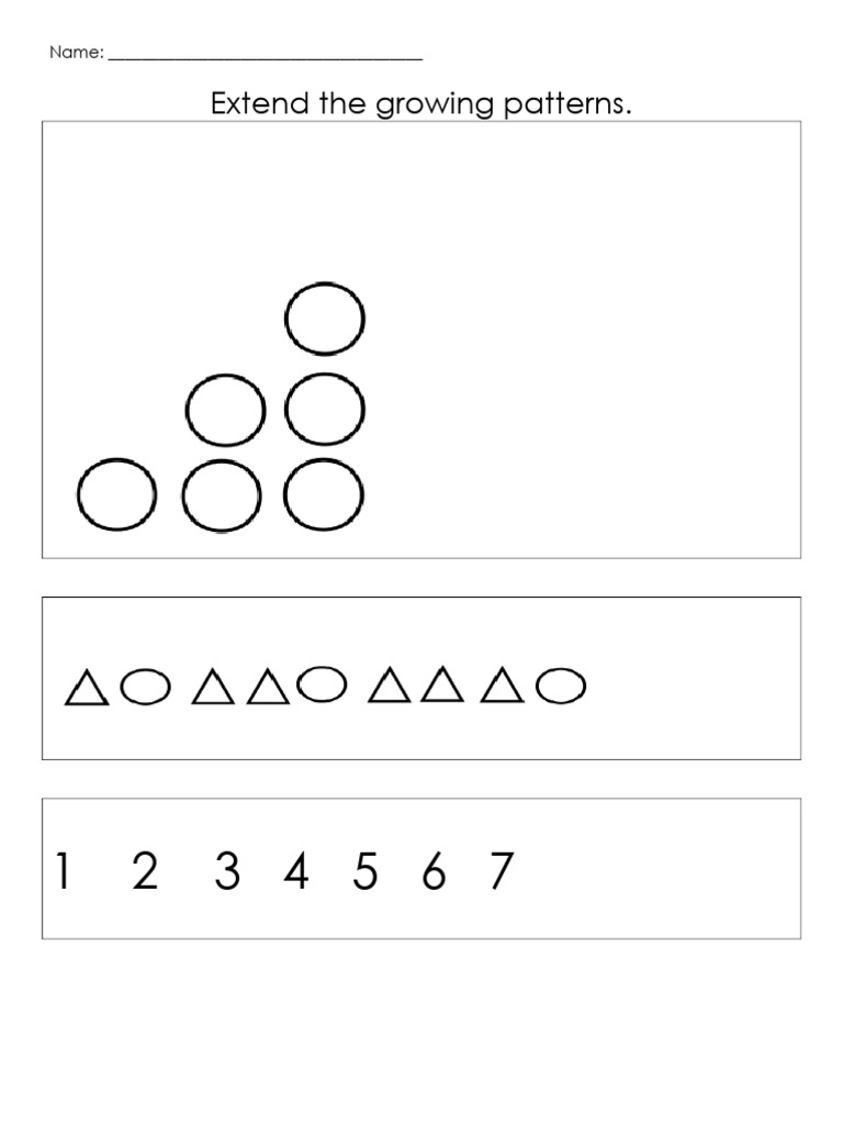 Growing Patterns Worksheet | PDF