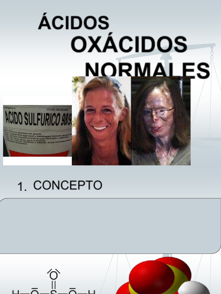 Guía sobre Ácidos Oxácidos y Nomenclatura | PDF | Ácido | Compuesto inorgánico