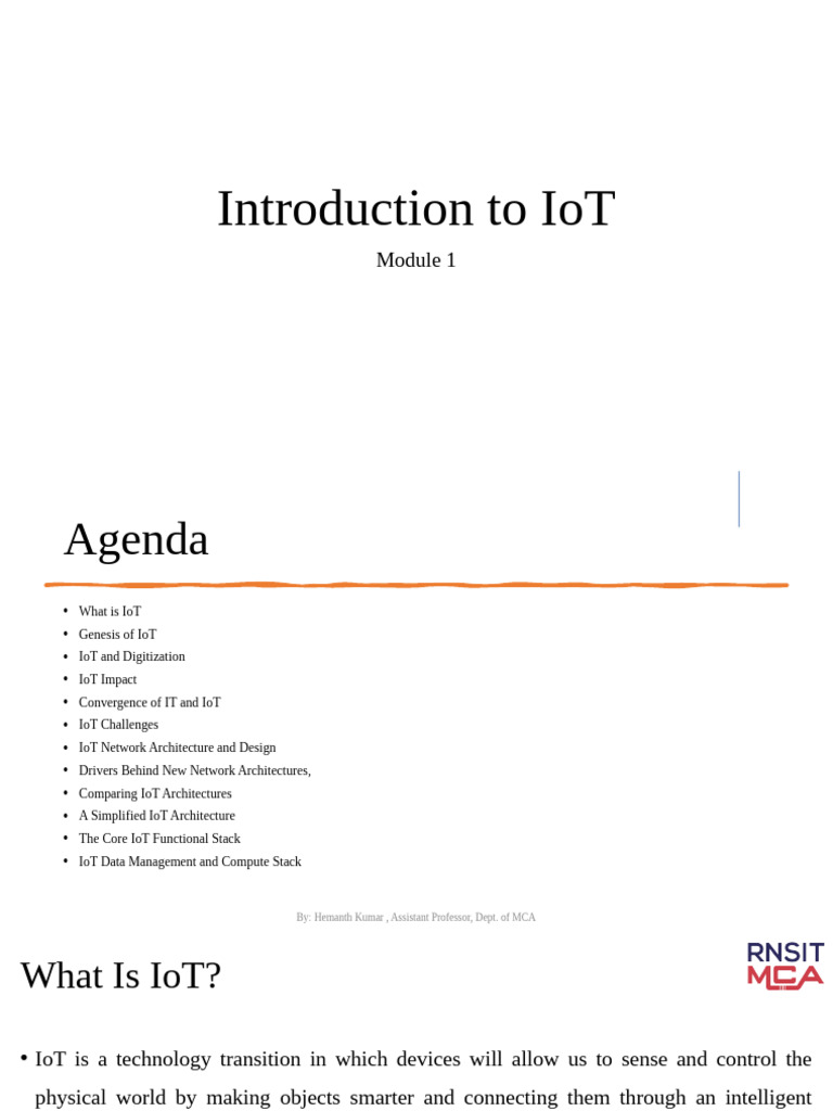 Module-1 | PDF | Internet Of Things | Computer Network