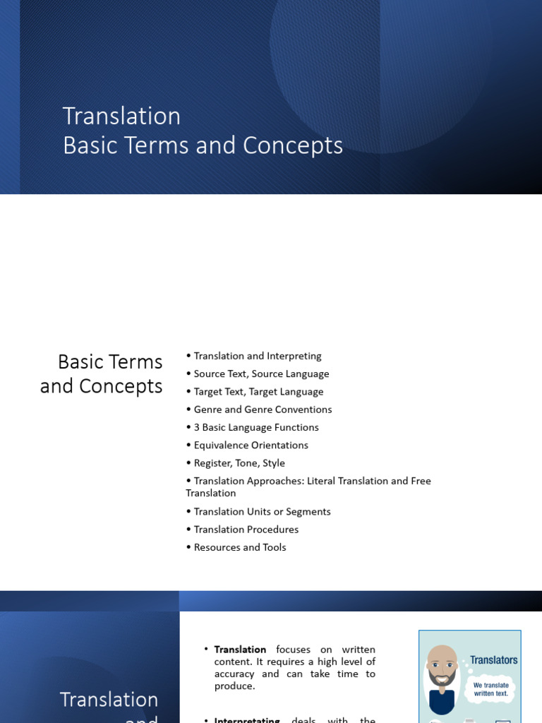 Basic Terms and Concepts | PDF | Translations | Genre