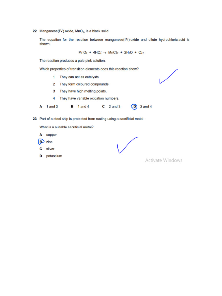 Metals - Test Checked | PDF