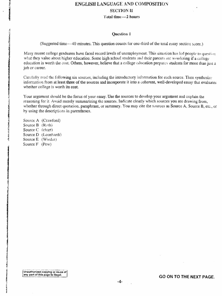 1 AP Lang 2014 Synthesis | PDF