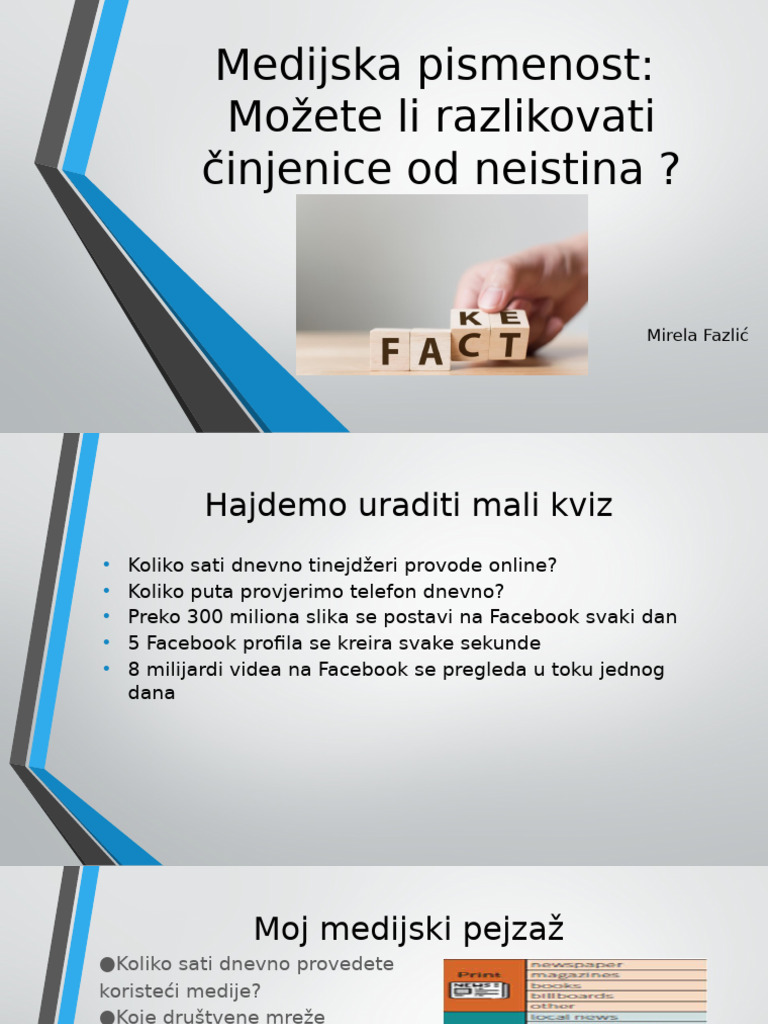 Media Literacy Workshop Bosanski (1) - 63356e5e E772 4783 Bec2 F1d9f433302a | PDF