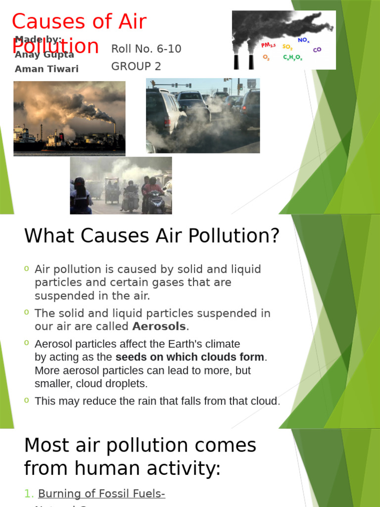 Causes of Air Pollution Science Flip Learning Activity 6-10 | PDF
