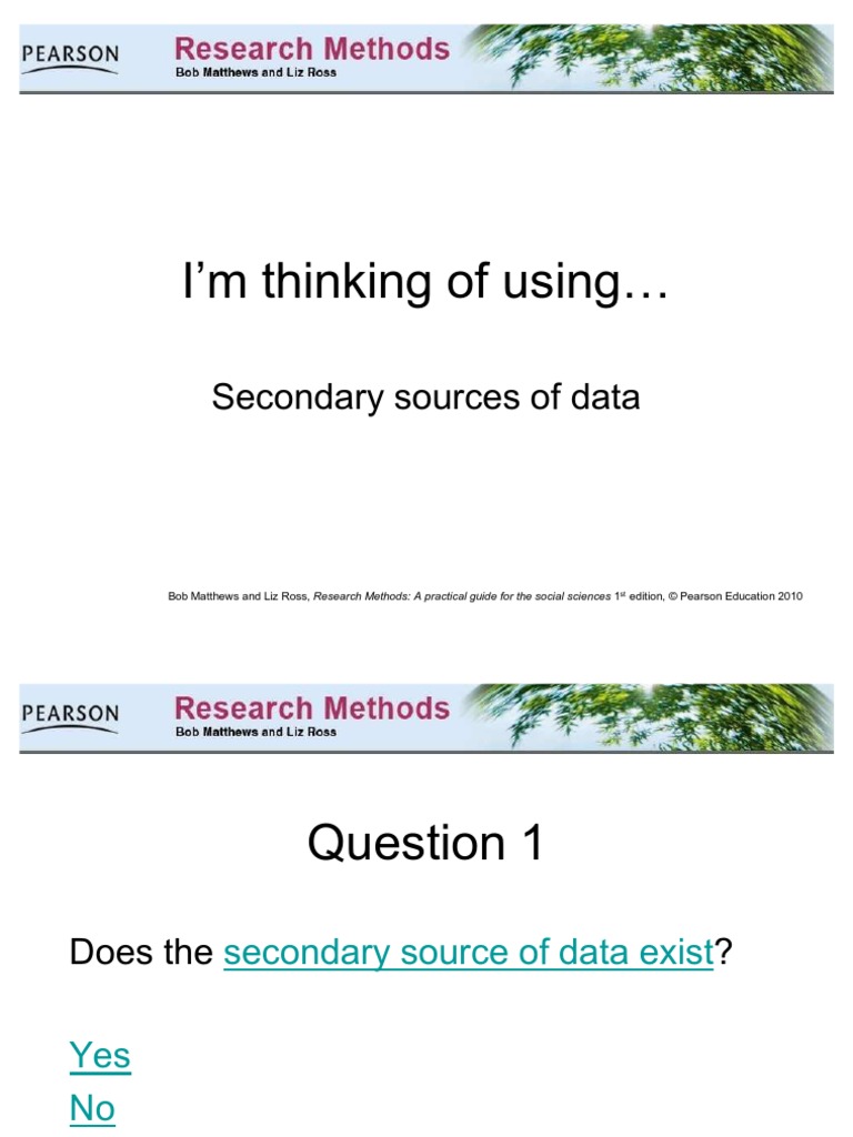 Secondary Data | PDF