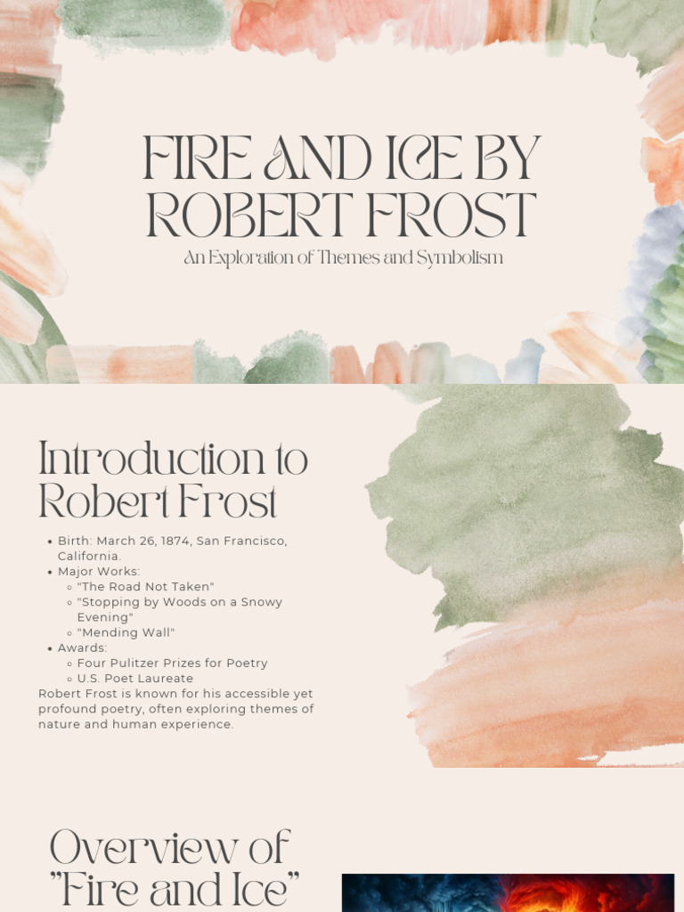 Fire and Ice by Robert Frost | PDF | Poetry