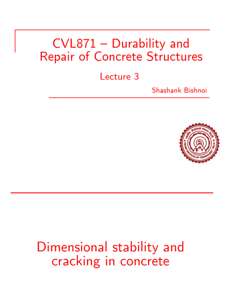 Lecture03 | PDF | Concrete | Creep (Deformation)