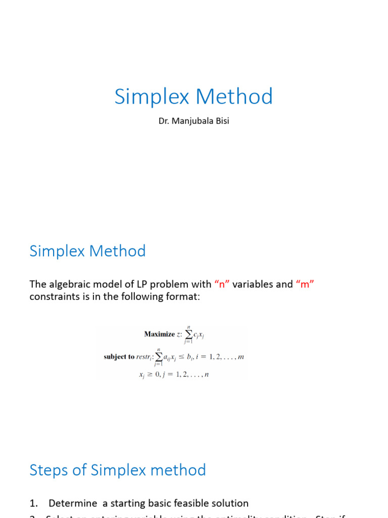 Simplex Method MOT 4 N | PDF | Mathematical Optimization | Sensitivity Analysis