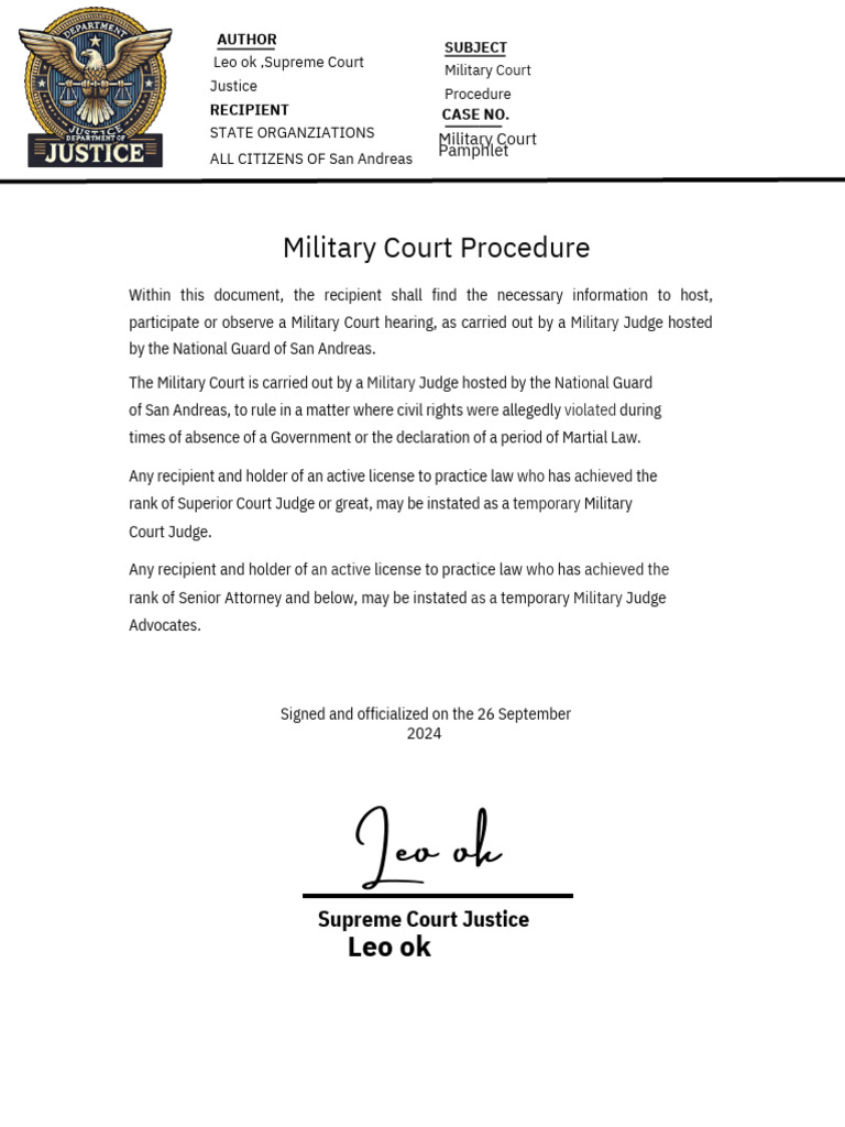 Court Martial Law-2 | PDF