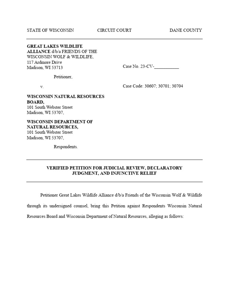 2023 11 21 Verified Petition Final Unsigned | PDF | Fourteenth ...