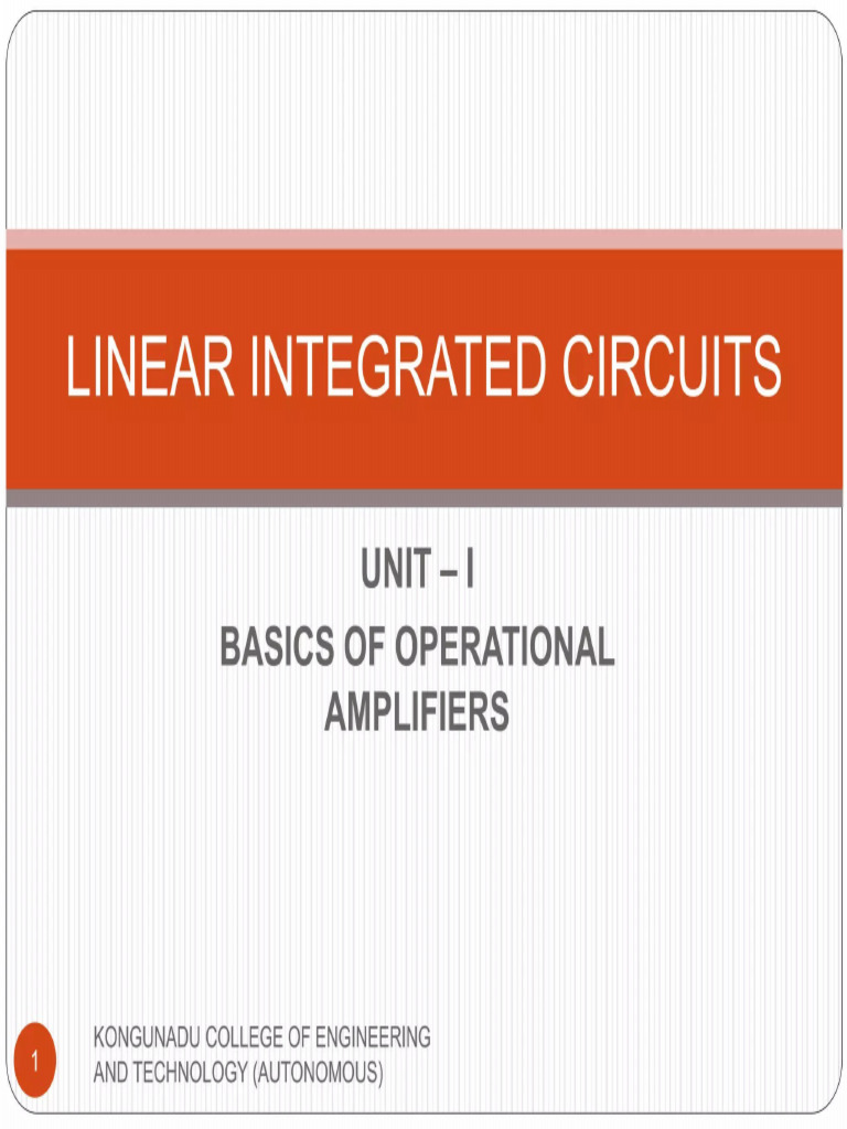 LIC Unit 1 | PDF