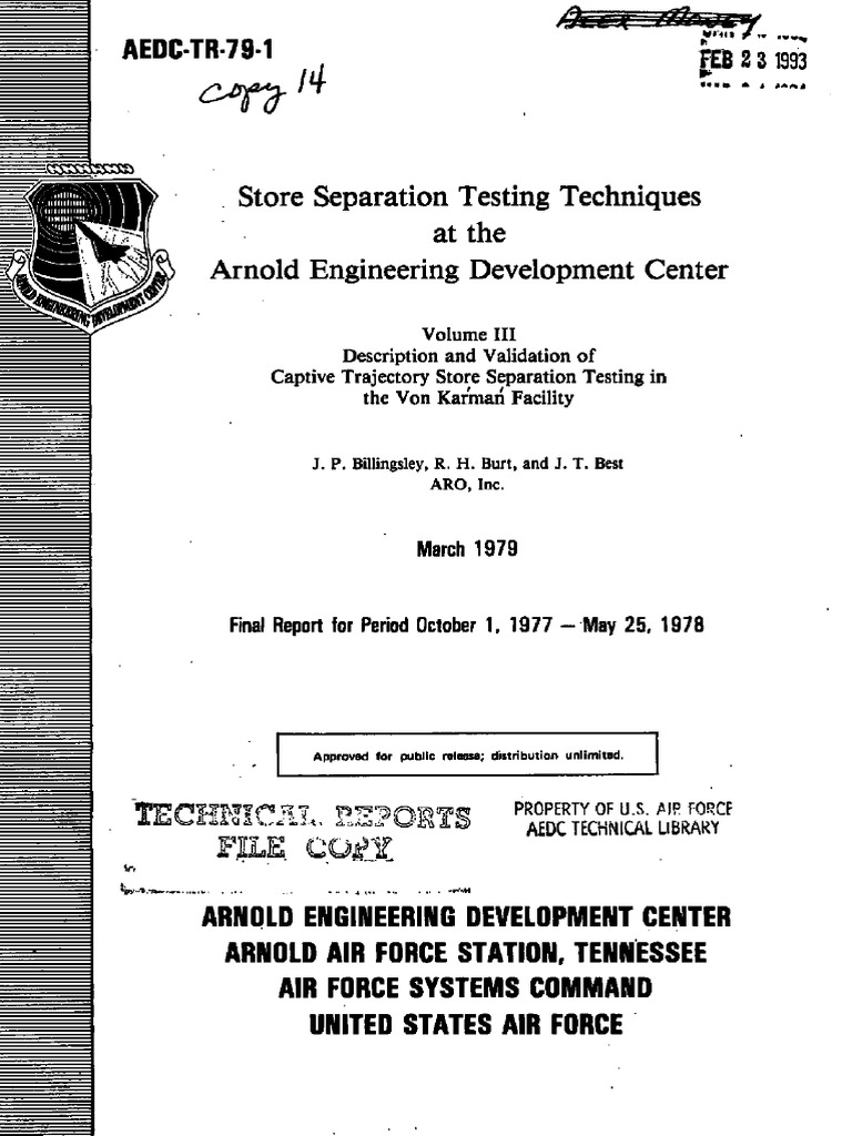 Captive Trajectory Store Testing Report | PDF | Force | Rotation