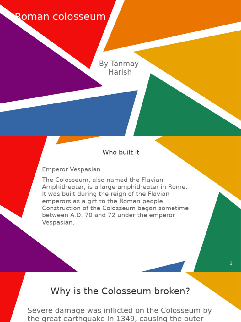 Roman Colosseum Project | PDF