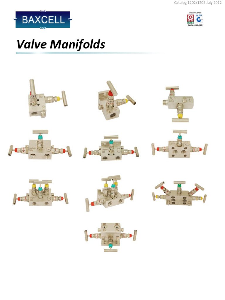 BAXCELL Valve Manifolds Catalog 2012 | PDF | Valve | Pipe (Fluid ...