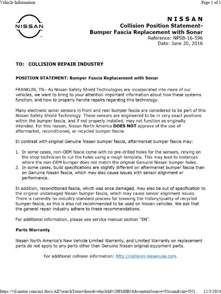 Bumper Front and Rear OEM ADAS | PDF