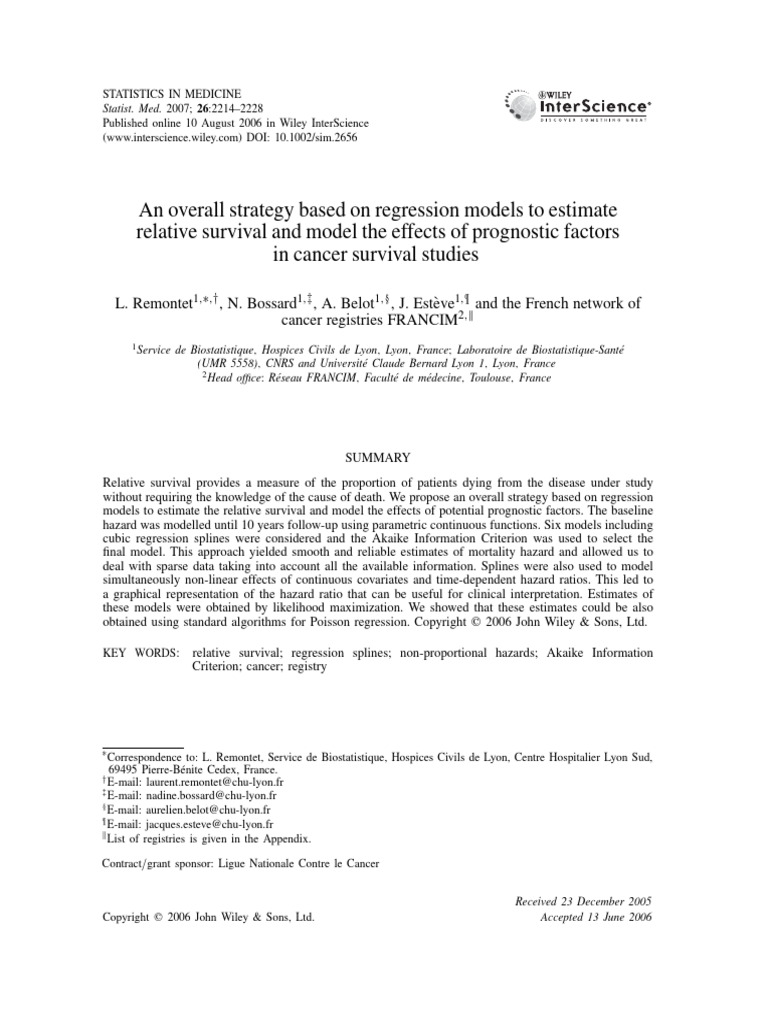 An Overall Strategy Based On Regression Models To Estimate Relative ...