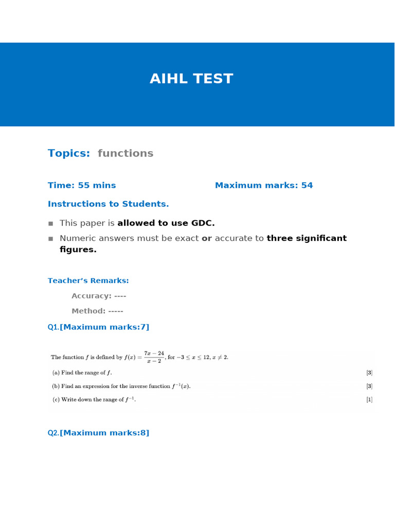 Aihl Test 2 | PDF