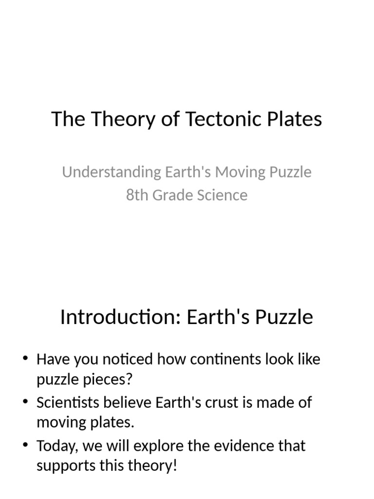 Tectonic Plates Theory | PDF