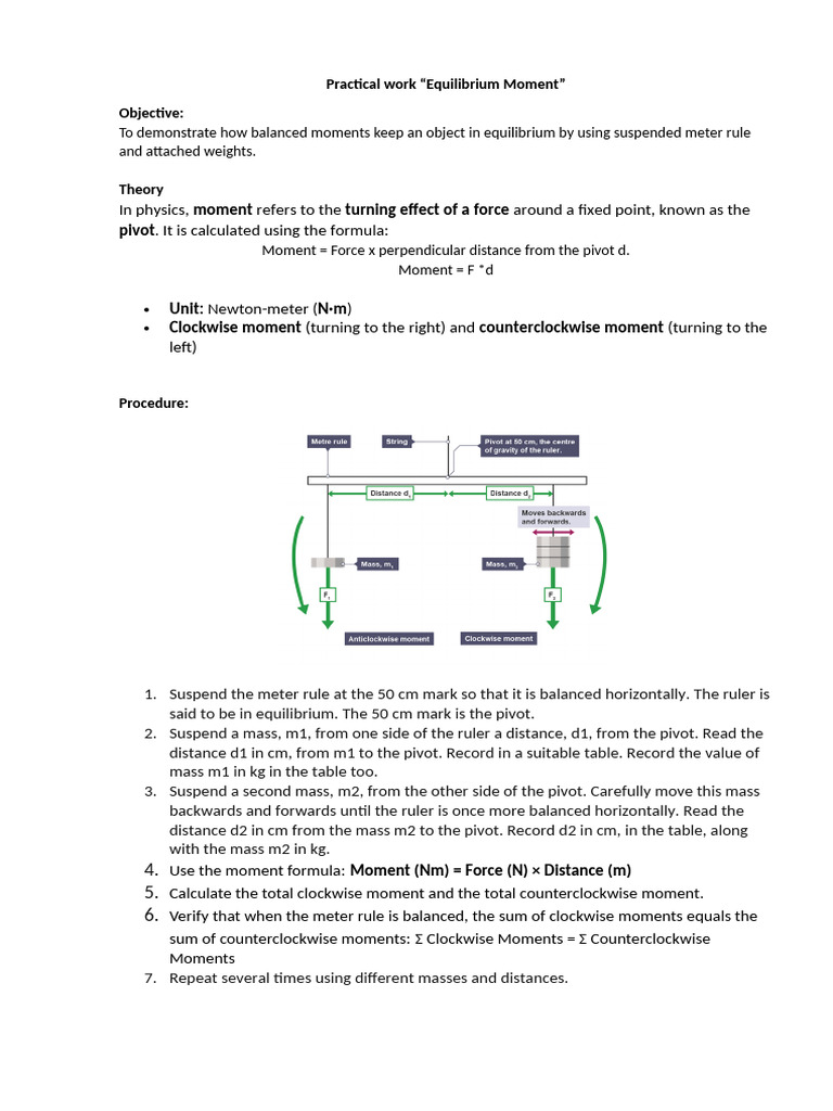 Understanding Equilibrium Moments in Physics | PDF | Force | Mass