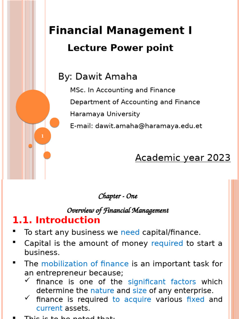 FM CH 1 Introduction | PDF | Equity (Finance) | Securities (Finance)