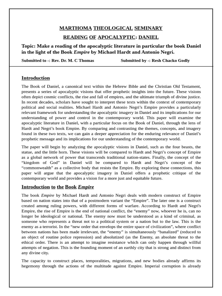 Apocalyptic Insights: Daniel & Empire | PDF