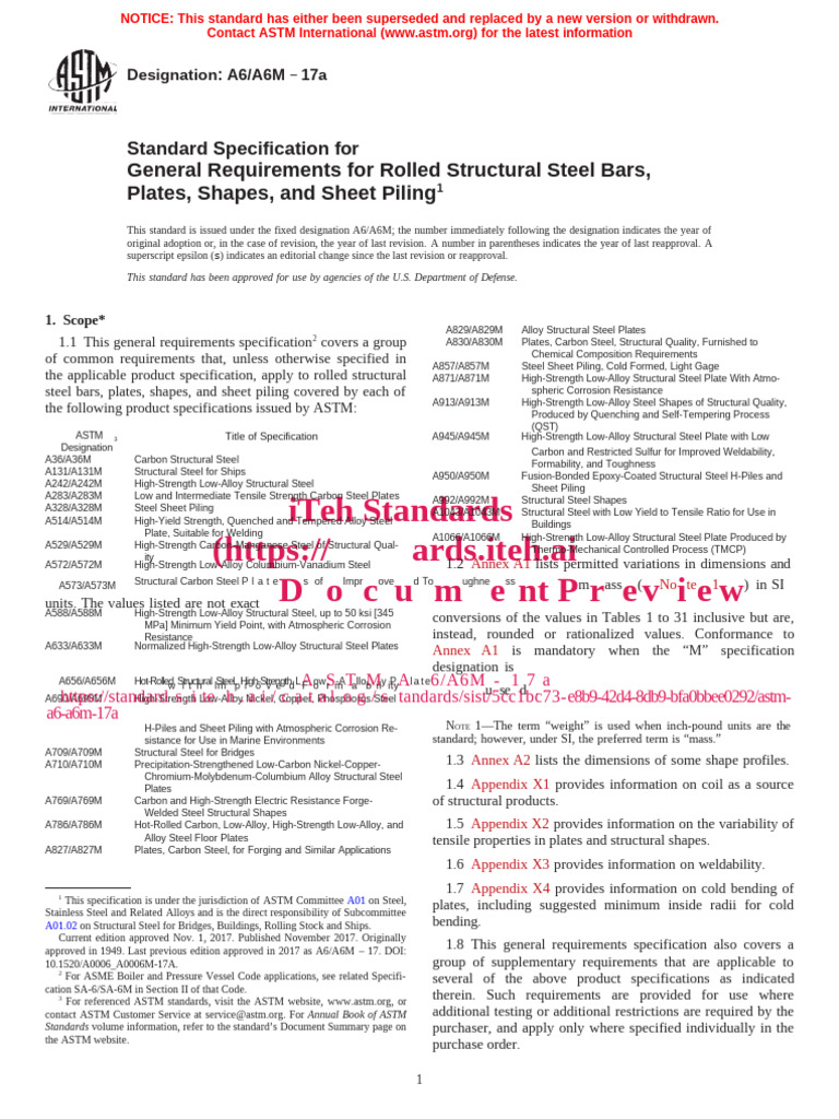 Astm A6 A6m 17a | PDF | Heat Treating | Steel
