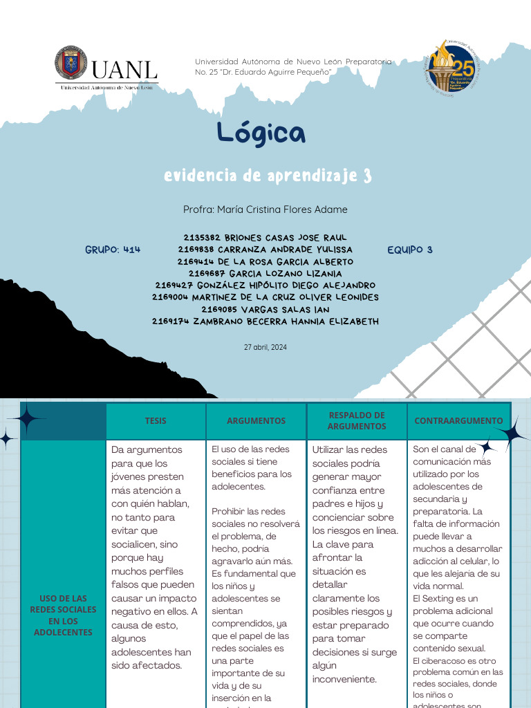 EQ3_EV3_Logic | PDF | Acoso cibernético | Adolescencia