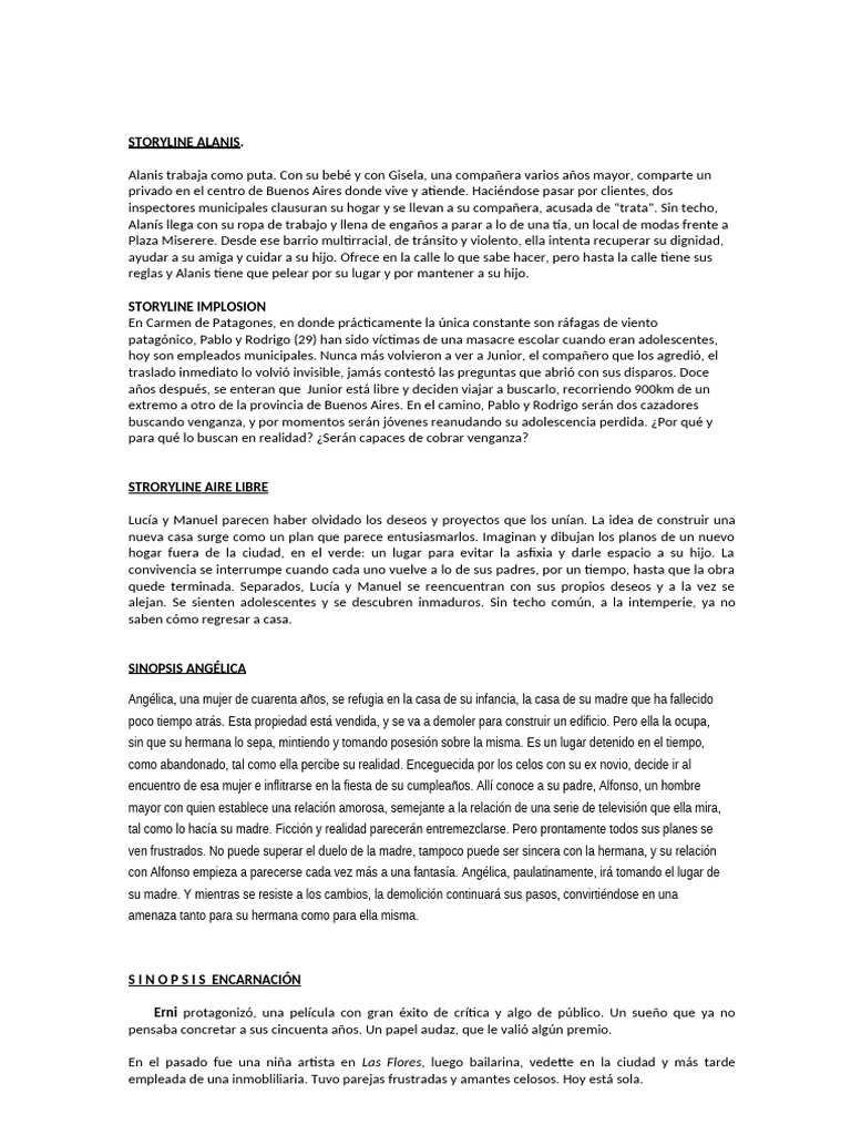 Sinopsis Ejemplos | PDF