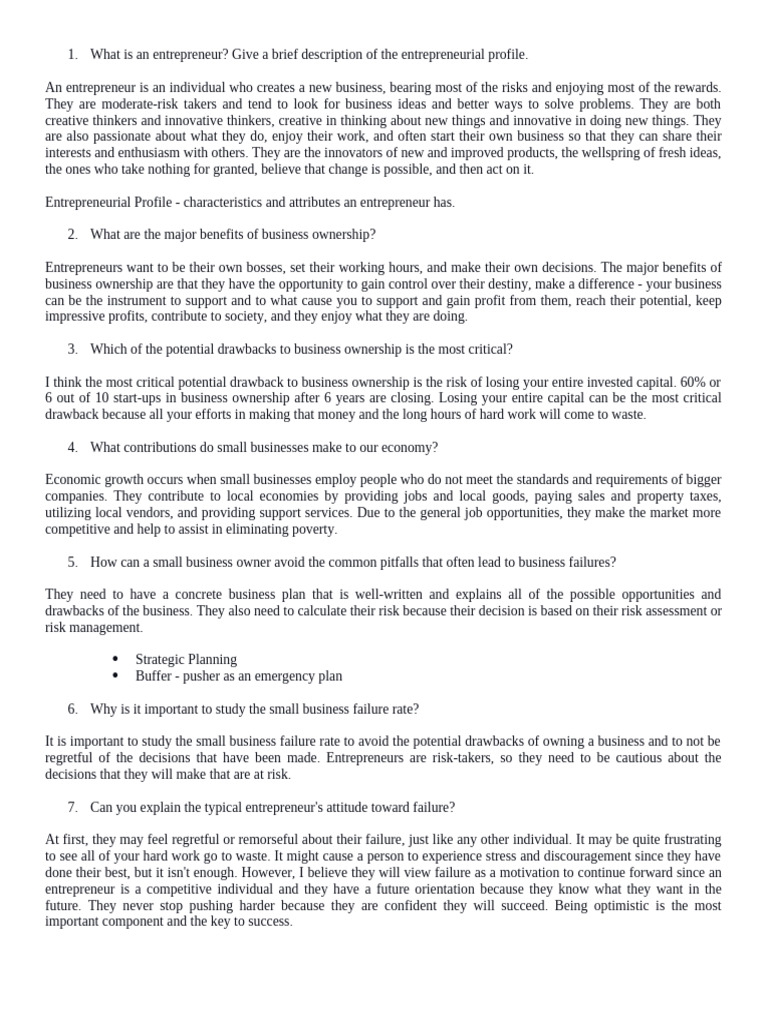 Entrep Recit Assignment | PDF | Brainstorming | Entrepreneurship