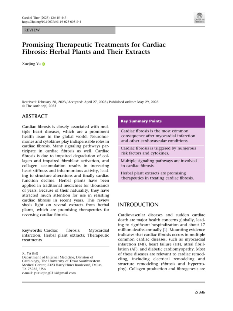 Cardiac Fibrosis | PDF | Transforming Growth Factor Beta | Cardiac Muscle
