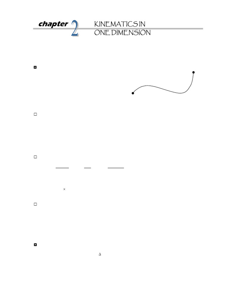 2 Kinematics in 1 Dimension | PDF | Acceleration | Velocity
