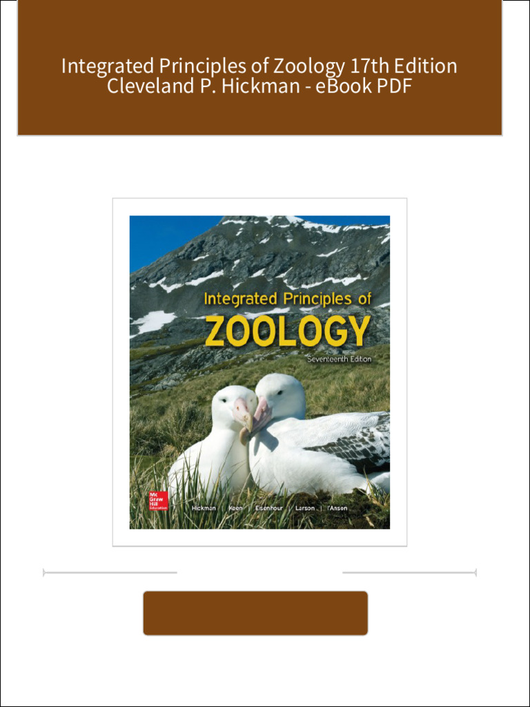 Integrated Principles of Zoology 17Th Edition Cleveland P. Hickman - Ebook PDF | PDF