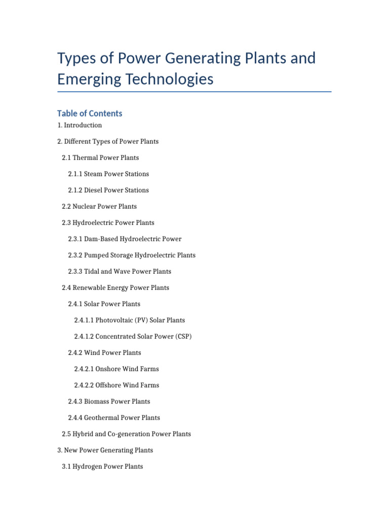 Power Generating Plants Complete | PDF | Power Station | Electricity ...