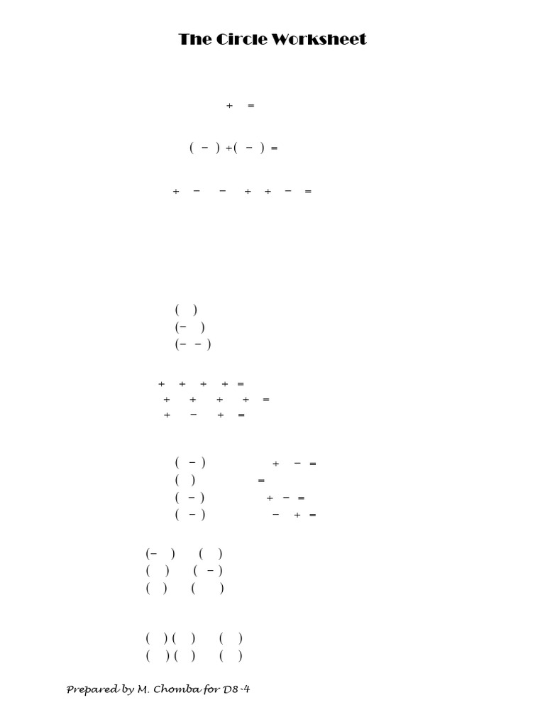 Circle Worksheet | PDF | Circle | Equations