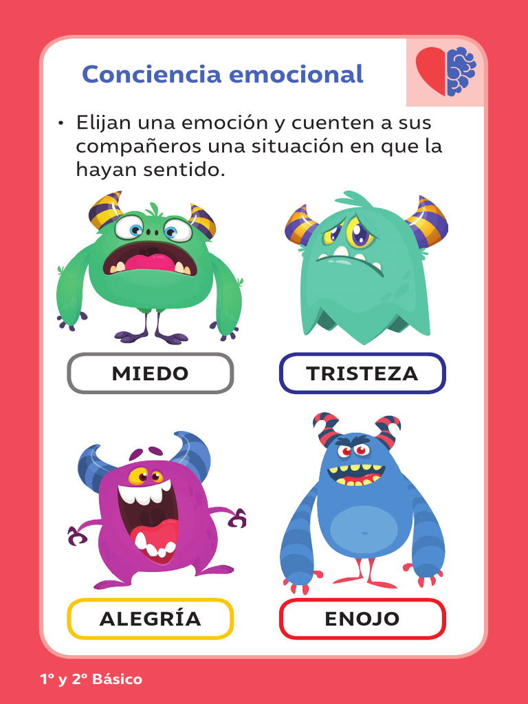 Actividades de Conciencia Emocional 1º y 2º Básico | PDF | Las ...