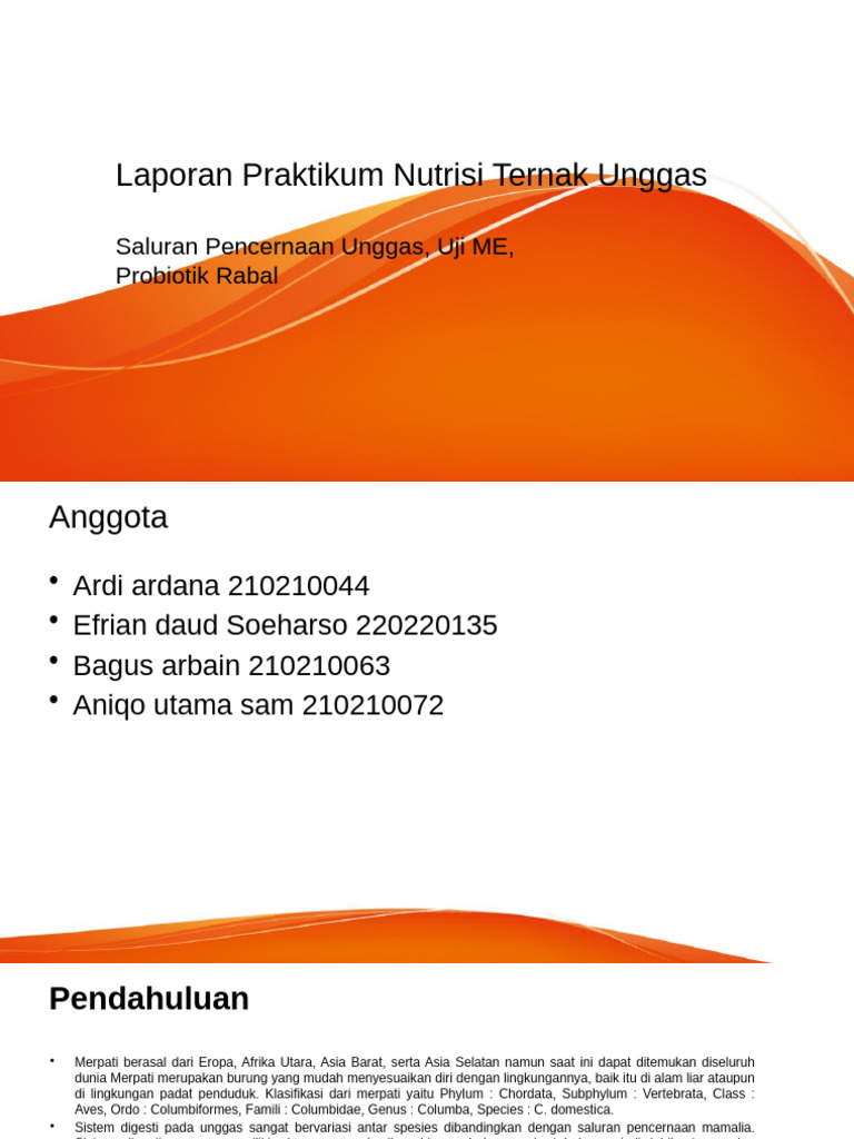 Tugas Susulan Laporan Praktikum Nutrisi Ternak Unggas | PDF