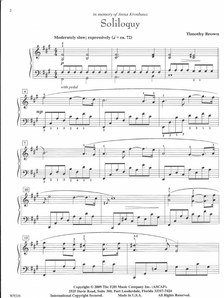 9 Soliloquy Timothy Brown | PDF