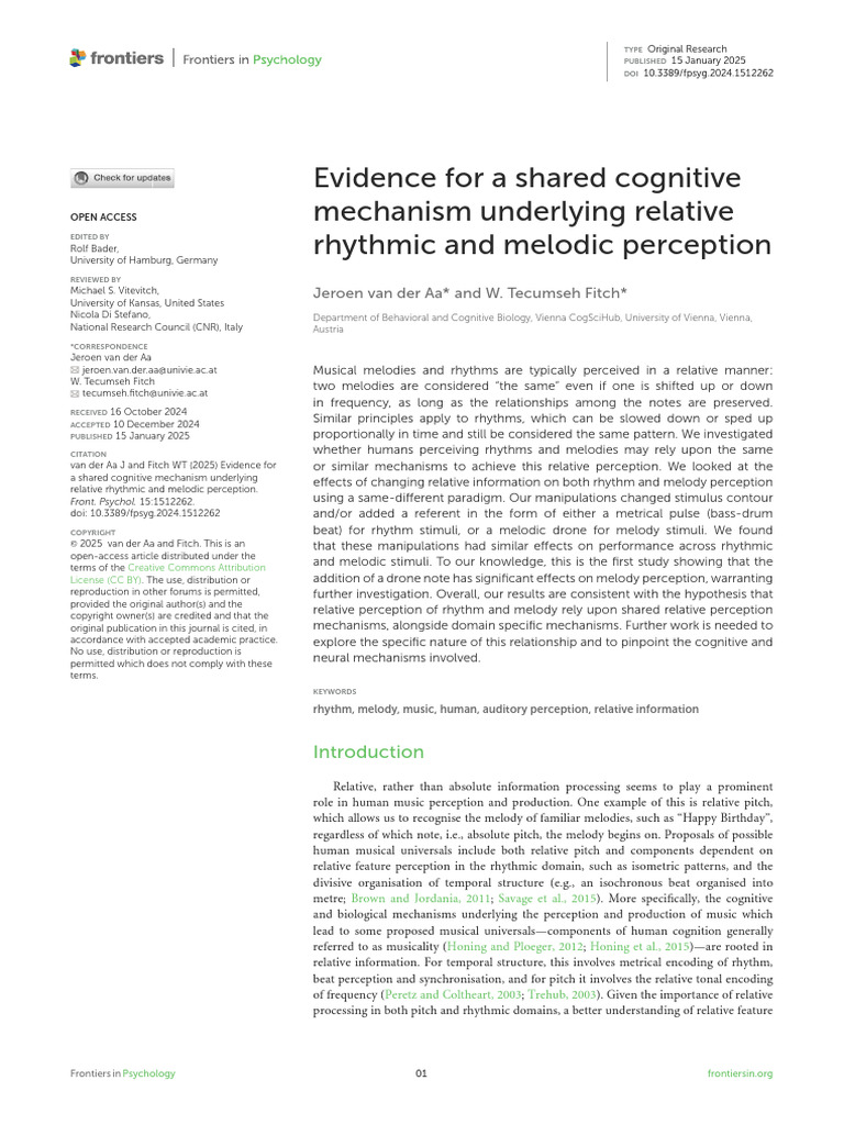 Aa & Fitch, 2025_Evidence for a shared cognitve mechanism underlying relative rhythmic and ...