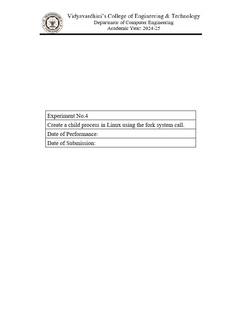 Exp4 | PDF | Process (Computing) | Operating System
