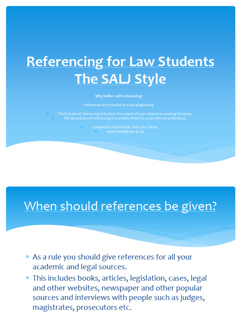 Law Student Referencing Guide | PDF | Note (Typography) | Citation